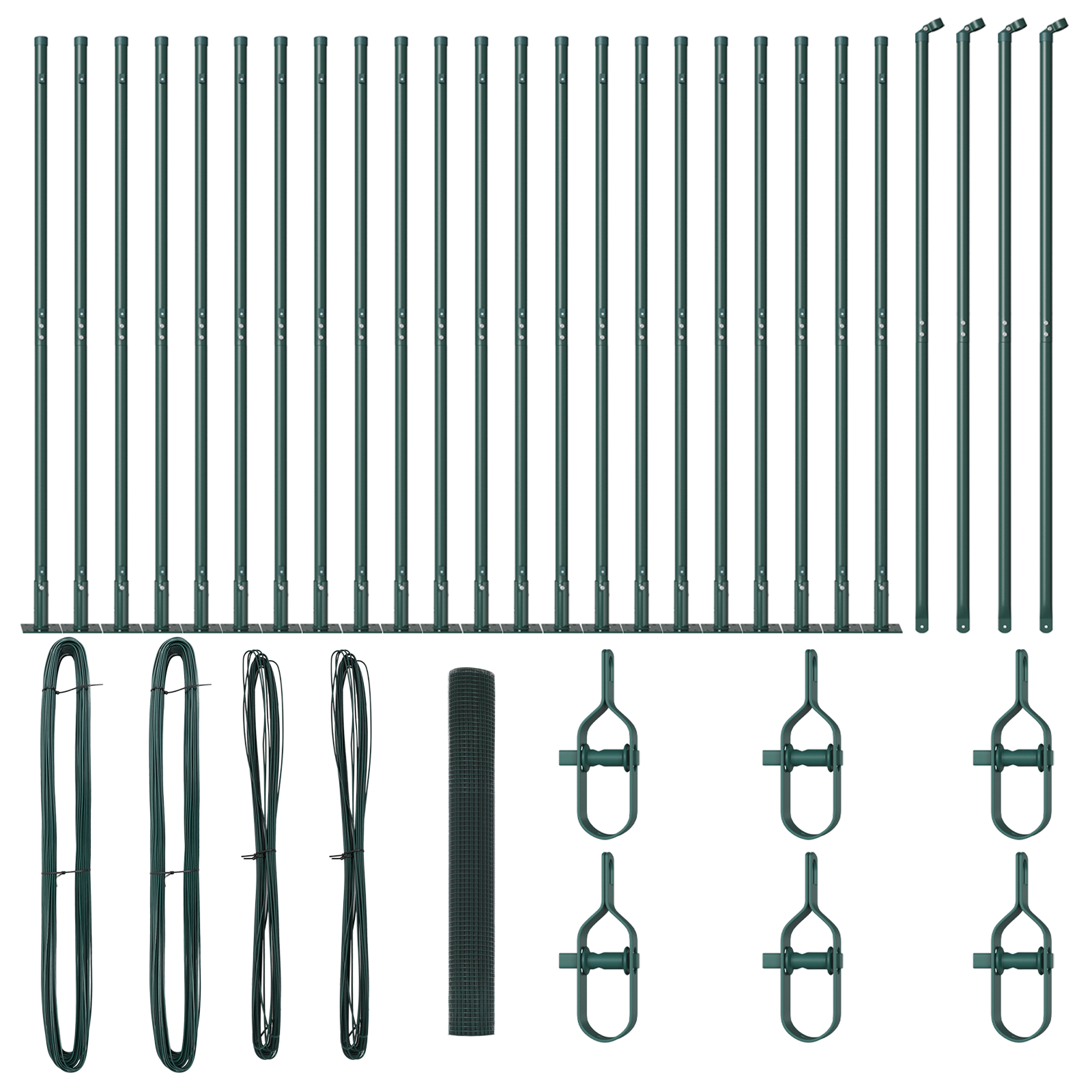 Valla de jardín | Cerca de Alambre Soldado con 13 Postes Flangeados ...