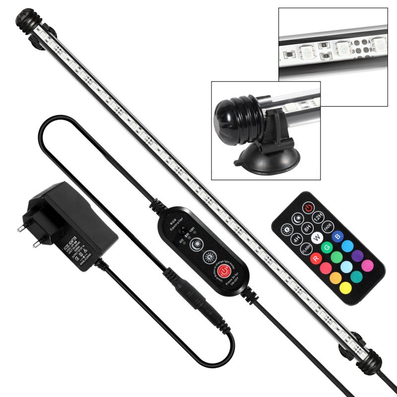 Luz LED para acuario, sumergible, con temporizador de encendido y ...