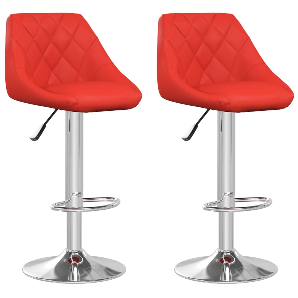 Lot de 2 Tabourets de bar | Chaise haute | Tabouret Haut rouge ...