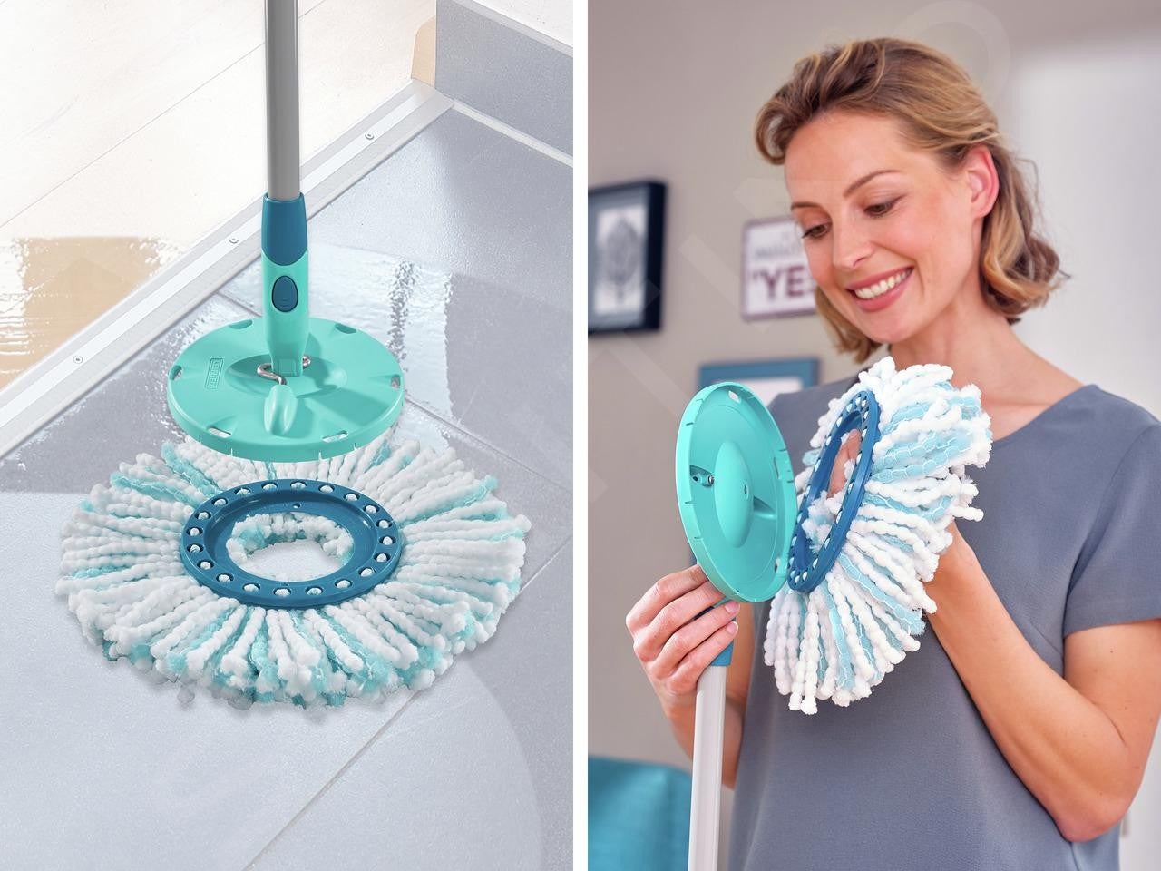 Leifheit 52104 accessoire pour éponger Tête de serpillère Turquoise ...