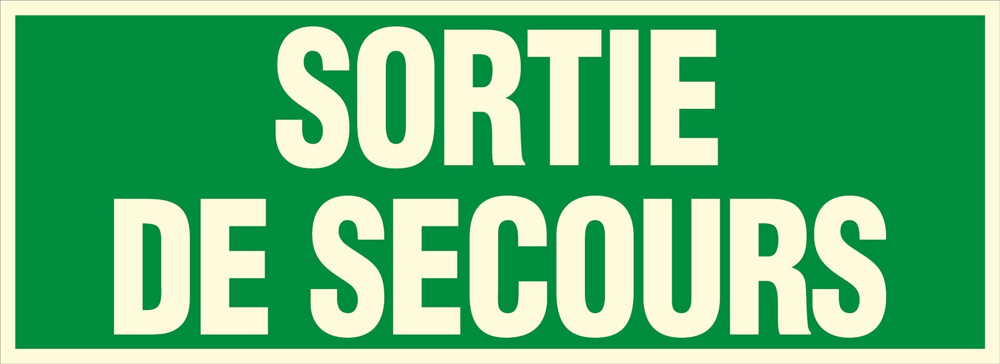 Panneau photoluminescent Sortie de secours - Rigide 330x120mm - 4149073 ...