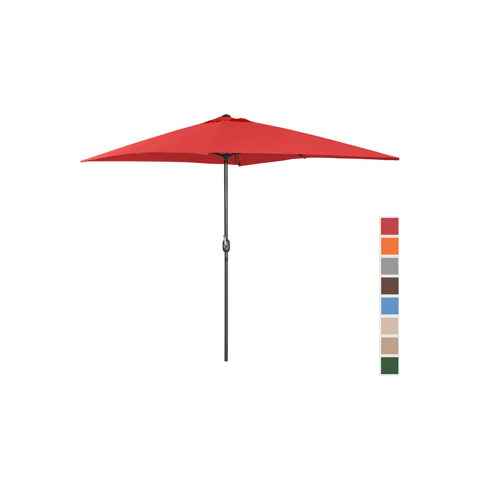 Grand parasol - Uniprodo - Rectangulaire - Dimensions de la toile : 200 ...