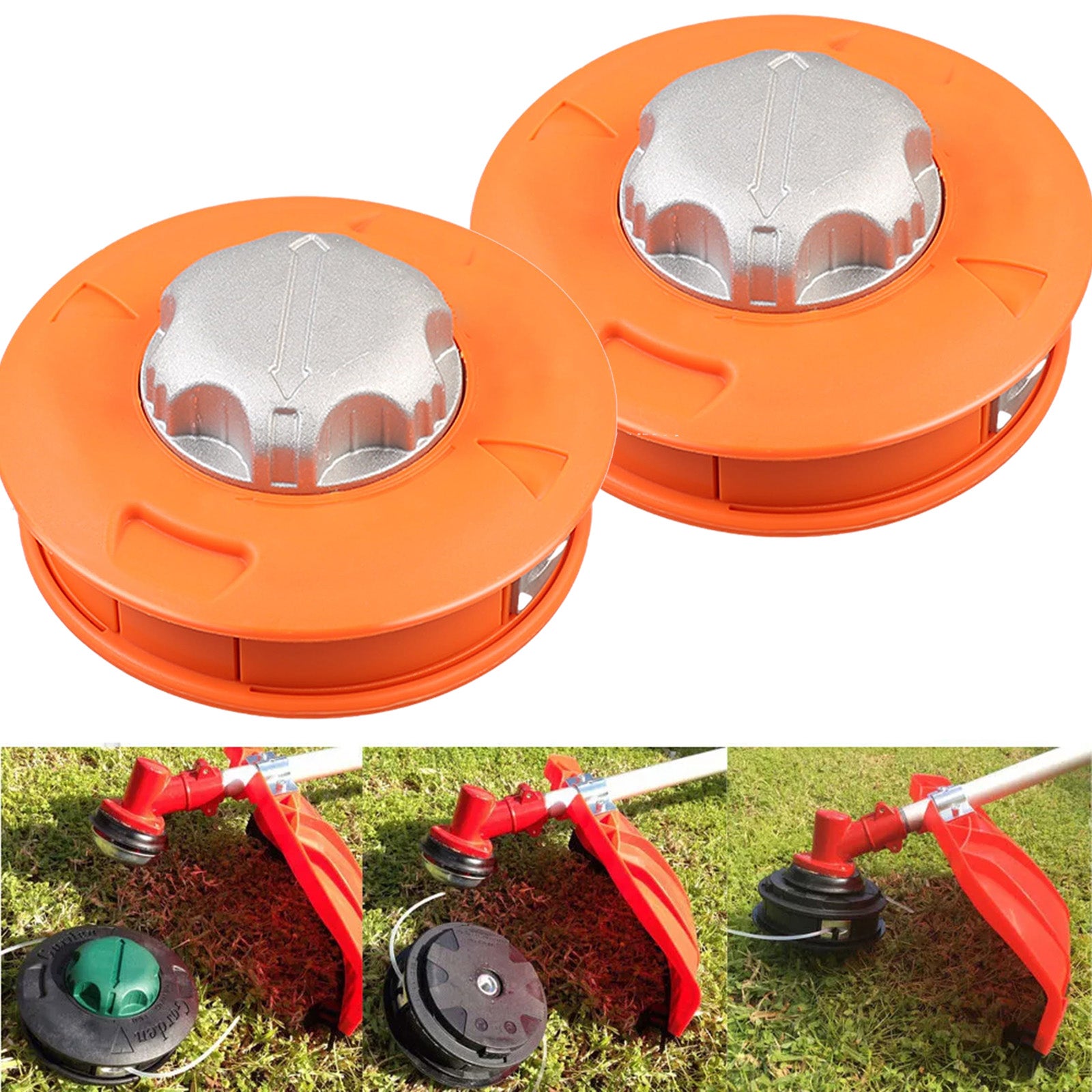 Tête de débroussailleuse/débroussailleuse 2 pièces,bobine avec bosse ...