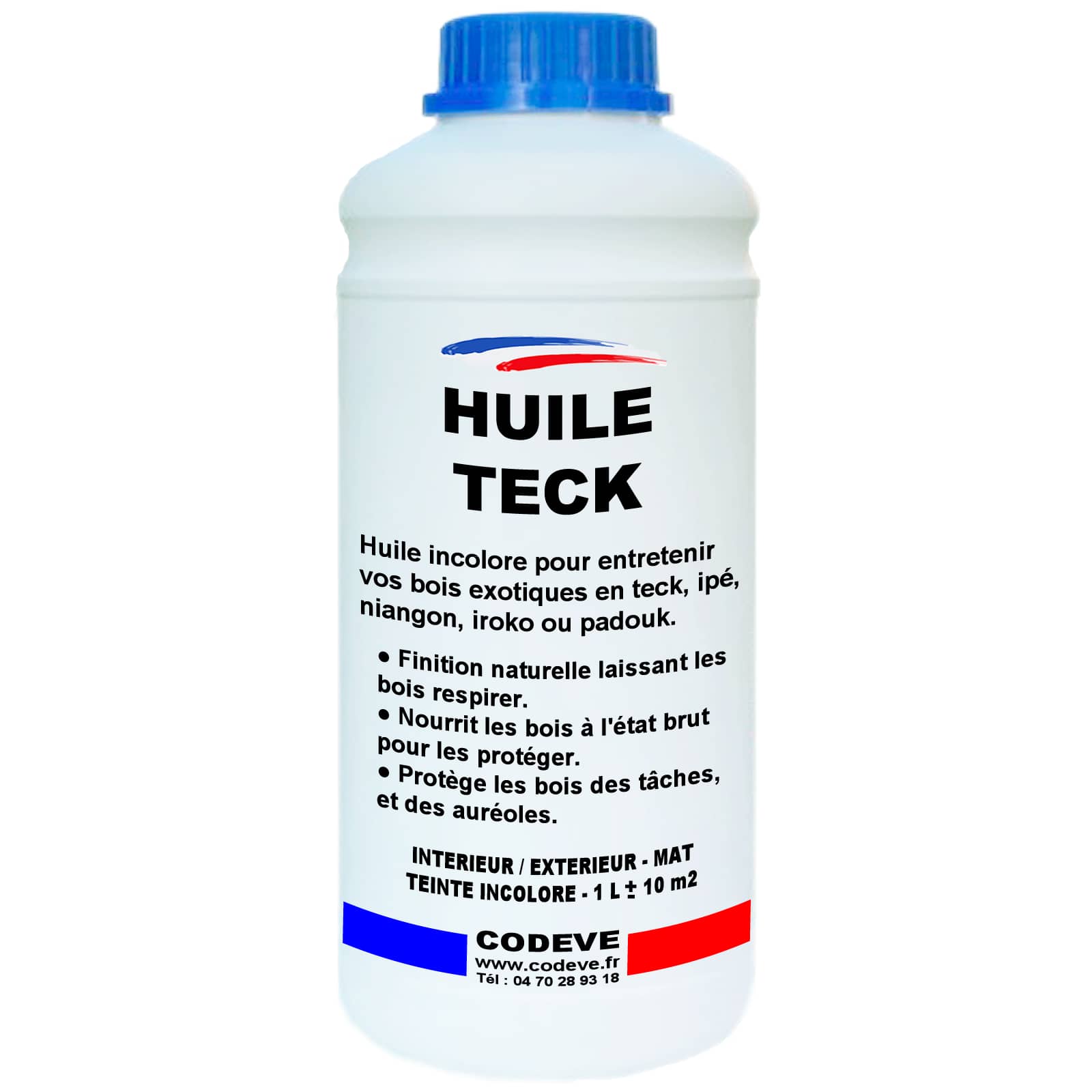 Huile Teck - 1 L - Codeve Bois - Incolore Pour La Protection D'un ...