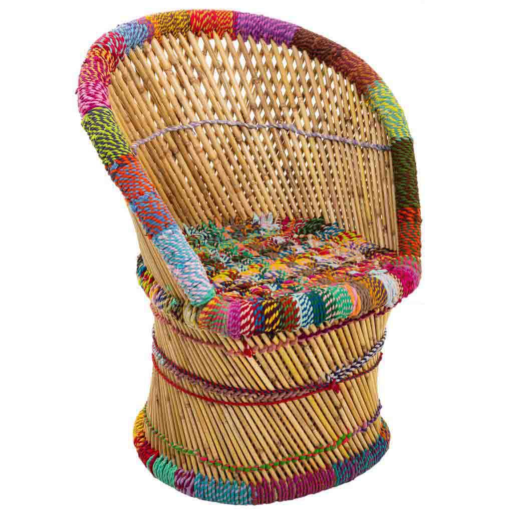 Sillón De Bambu Y Tela Trenzada | Leroy Merlin