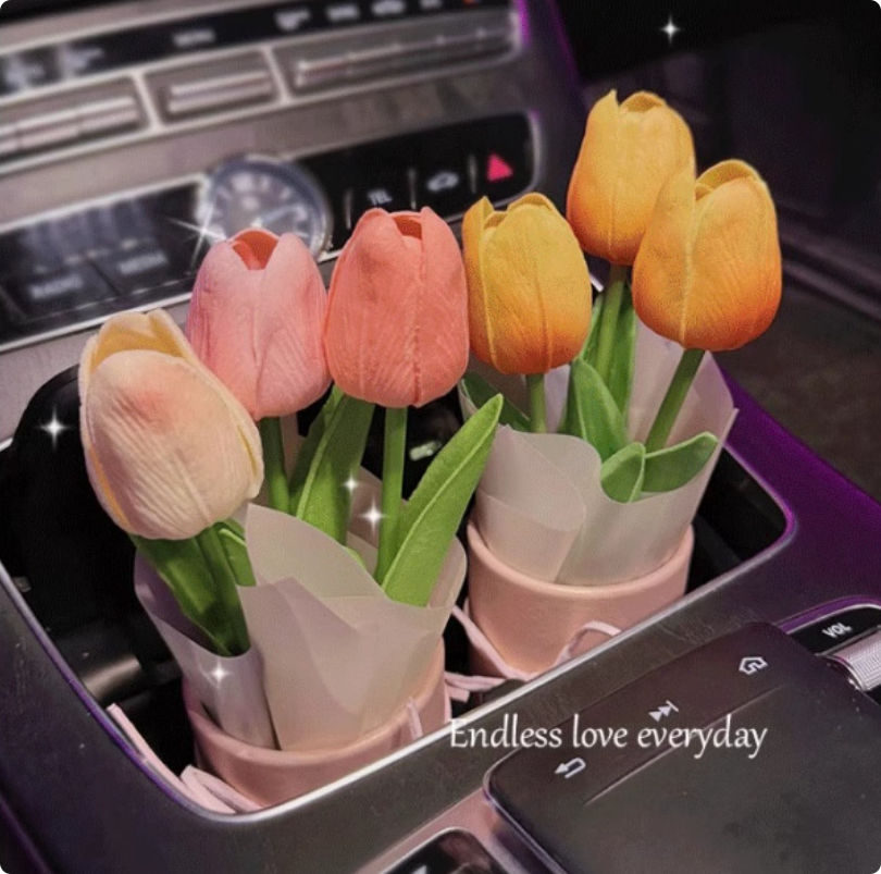 Mini cubo de tulipanes, pequeña caja de flores, bolsa de material DIY ...