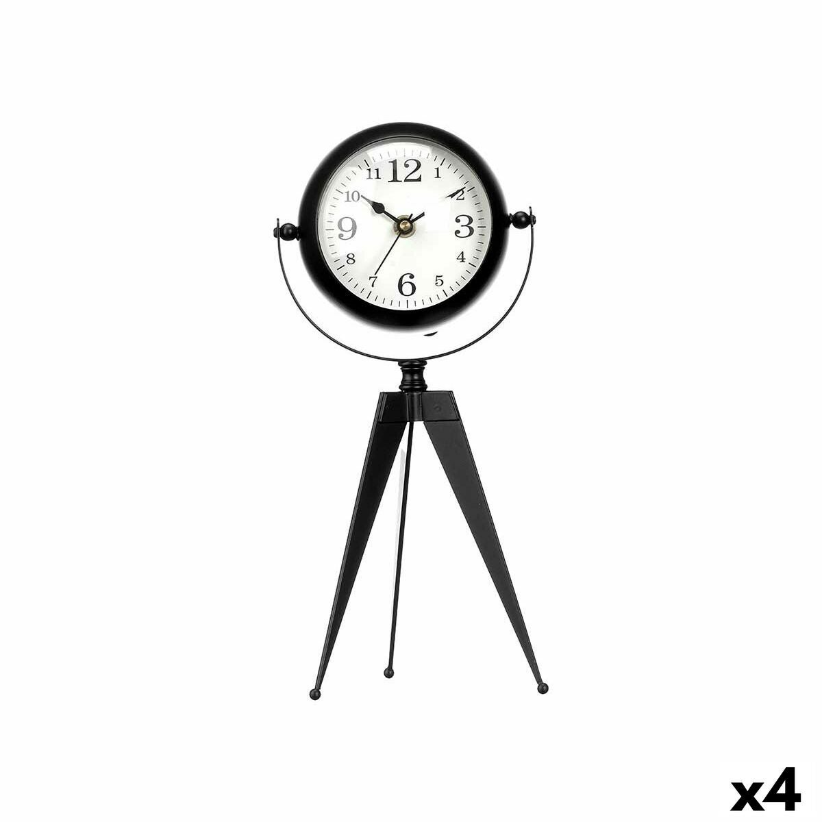 Horloge de table Tripode Noir Métal 12 x 30 x 12 cm (4 Unités) | Leroy ...