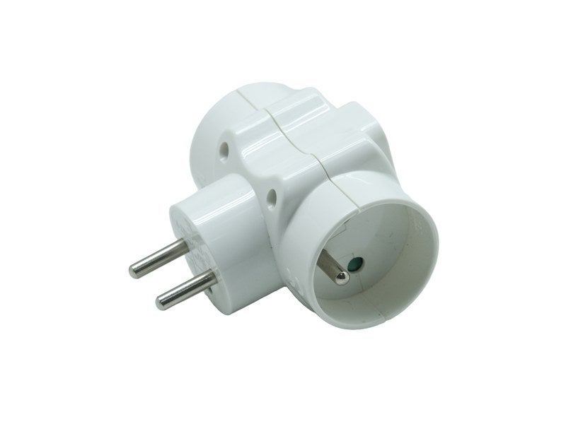 Enchufe de pared triple con 2 tomas de 16A + 1 toma de 6A, color blanco ...