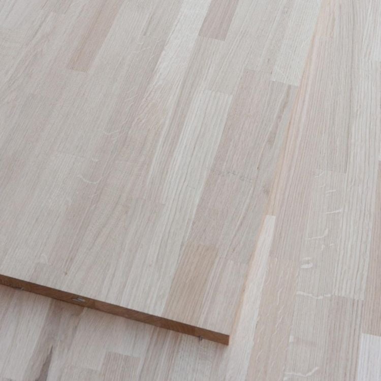 Tablero macizo en madera de roble finger-joint 19x1220x2440 mm | Leroy ...