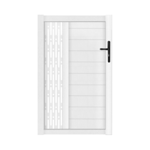Portillon battant manuel PVC blanc ARLES RECTANGLE L 100 x H 140 cm ...