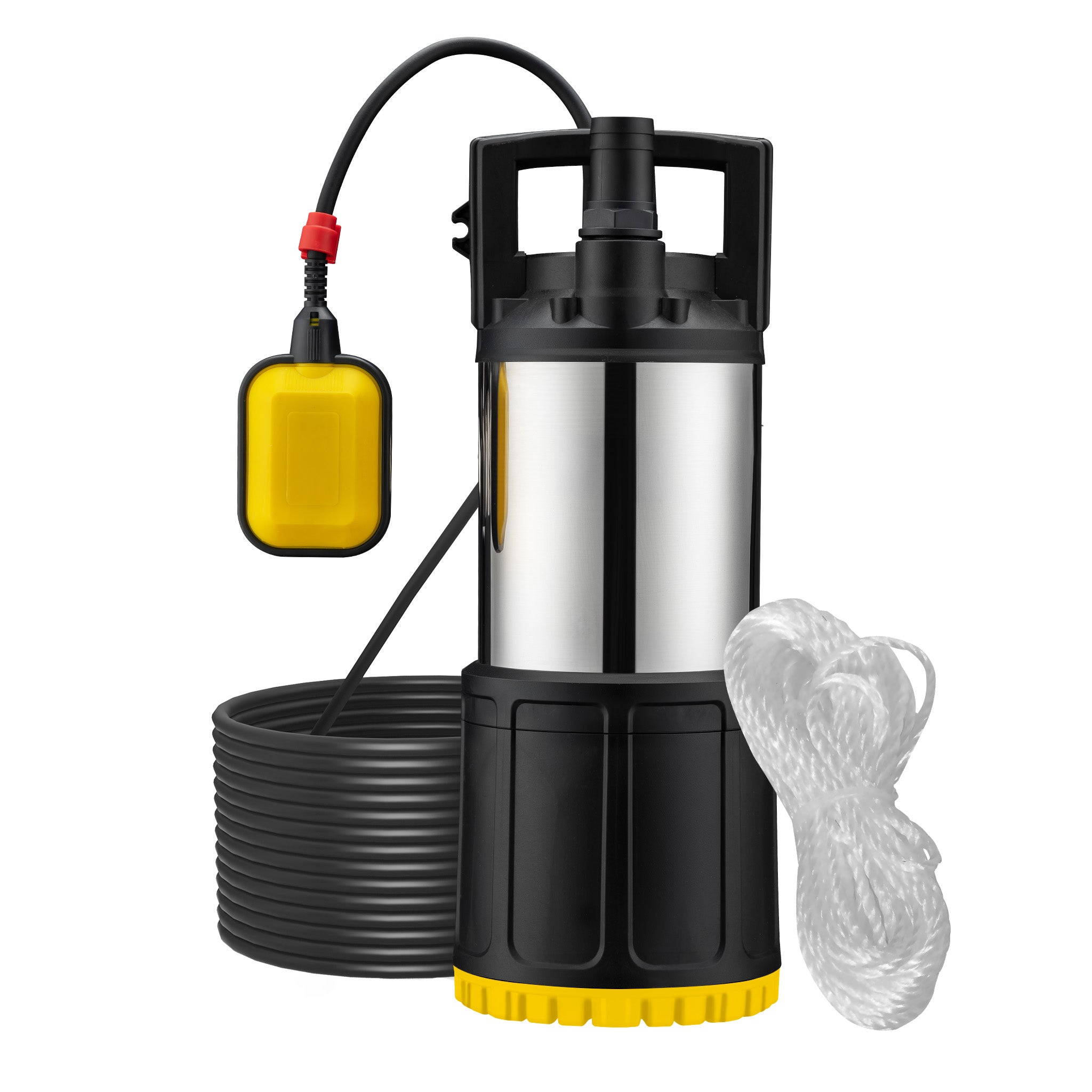 Wiltec Pompe à eau immergée 1000 W – 5500 l/h – Refoulement max. 30 m ...