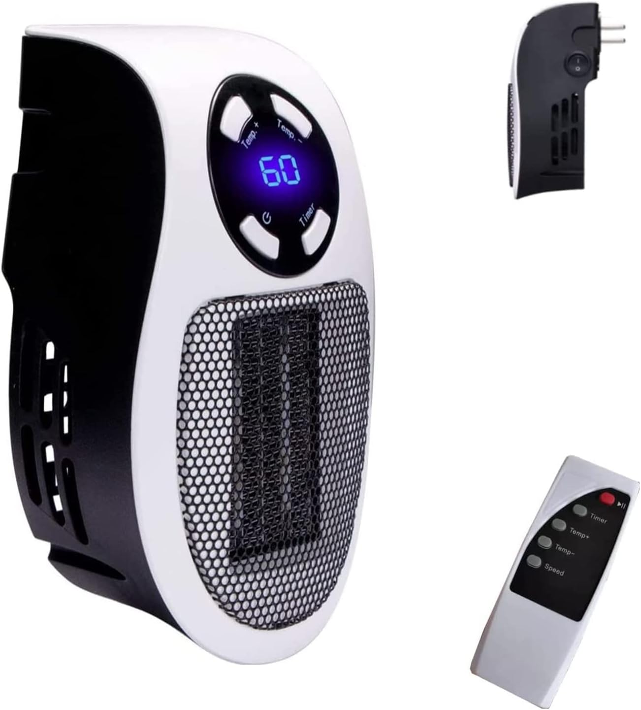 Chauffage soufflant céramique intelligent 500 W, radiateur électrique ...