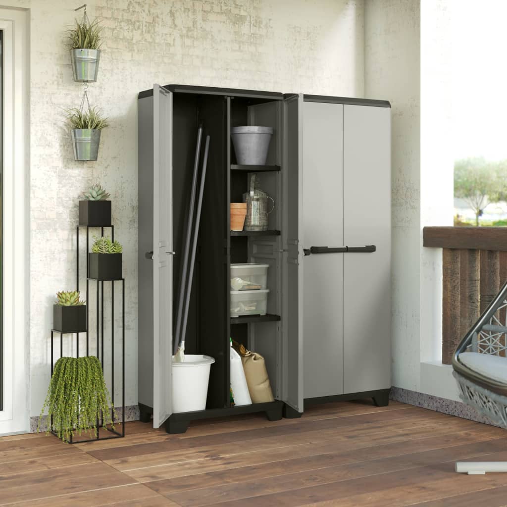 Keter Mueble de almacenamiento multiusos Planet gris y negro | Leroy Merlin