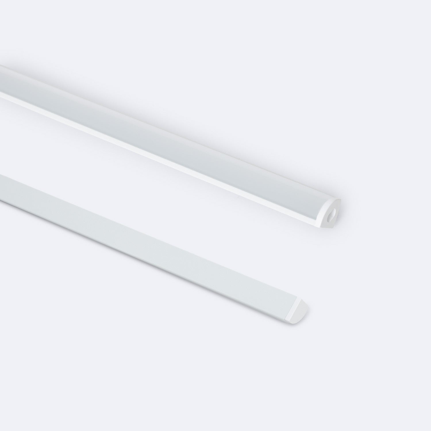 Ledkia - Perfil Aluminio Esquina Tapa Circular 2m para Tira LED hasta 5 ...