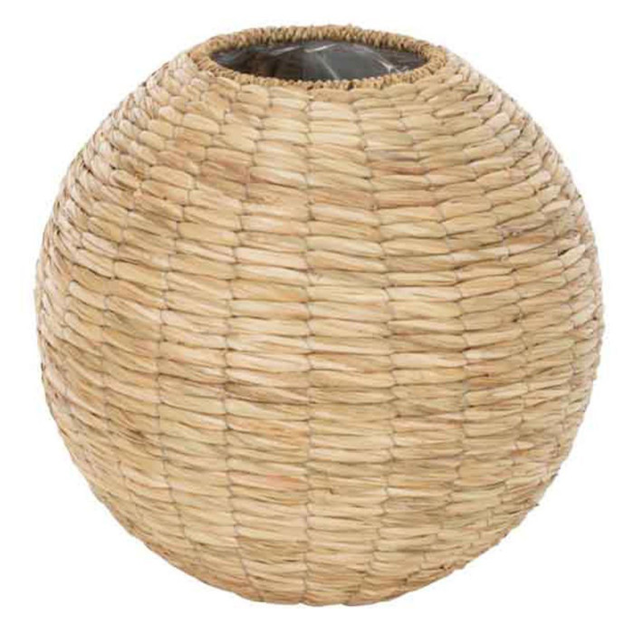 Vase Boule Design en Paille "Yumi" 35cm Naturel | Leroy Merlin