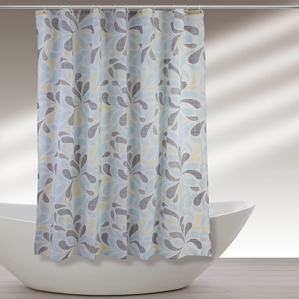 Rideau Motif Gouttes Colorées 180cm Avec Crochets Et Bande | Leroy Merlin