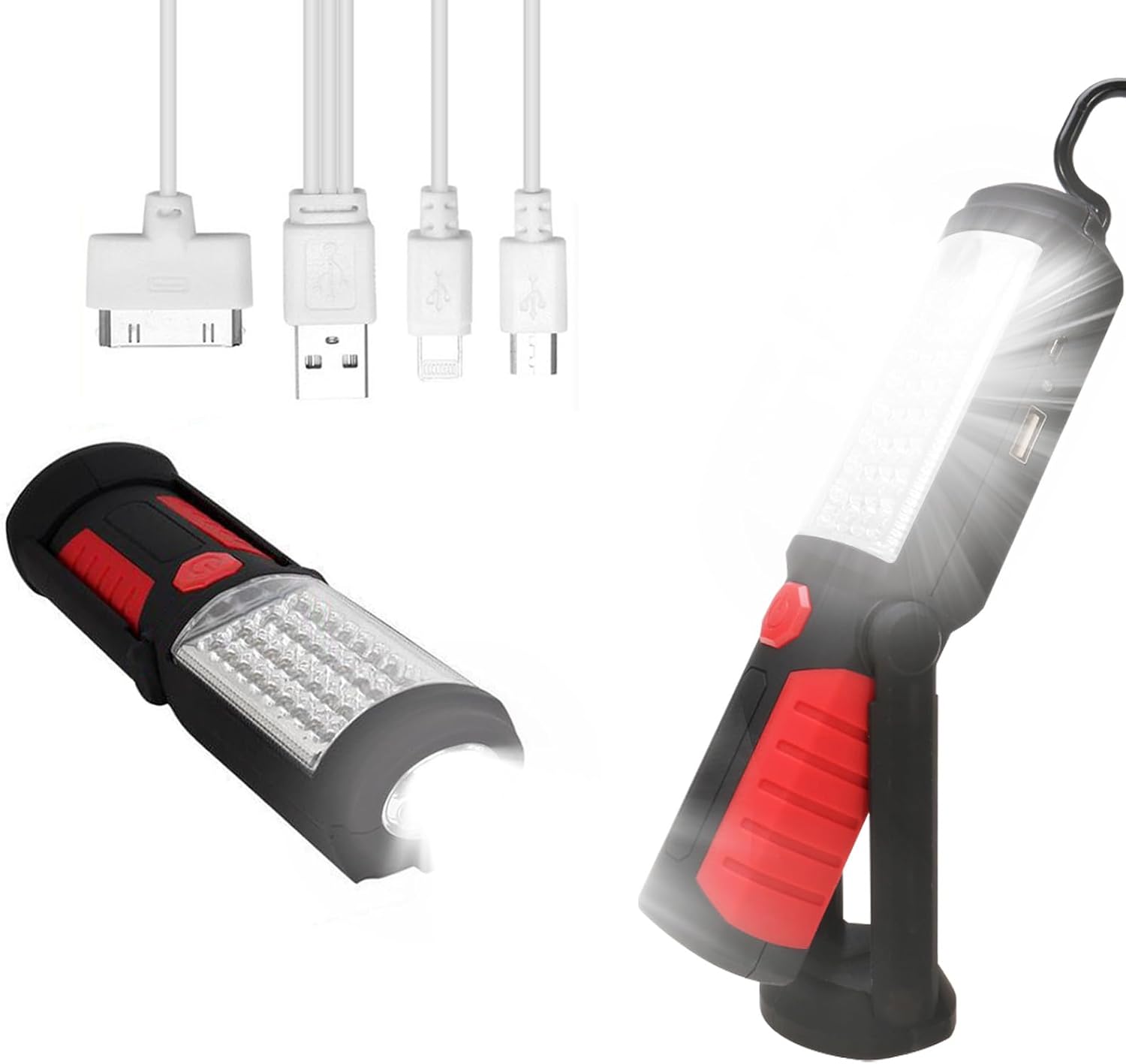 Lampe de Travail Rechargeable Puissante, Baladeuse LED Lampe Atelier ...