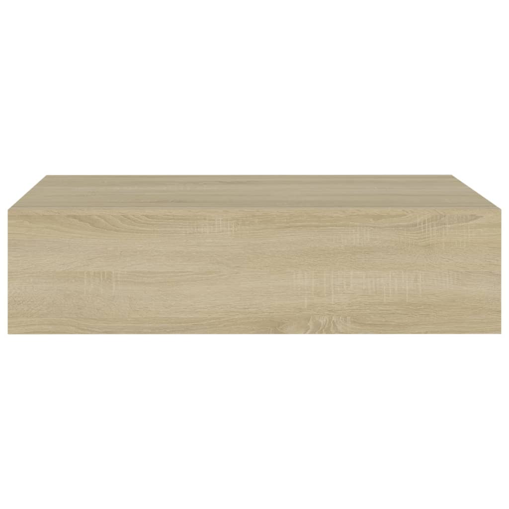 Maison Exclusive - Estante con cajón de pared MDF roble 40x23,5x10 cm ...