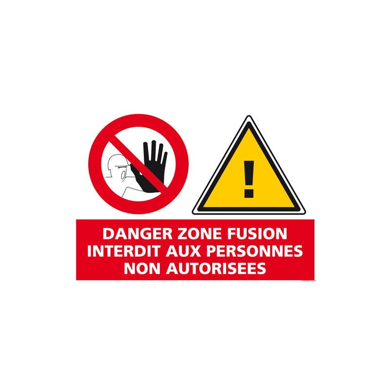 Panneau de signalisation Danger Zone de Fusion (D0943) 105 x 75 mm ...