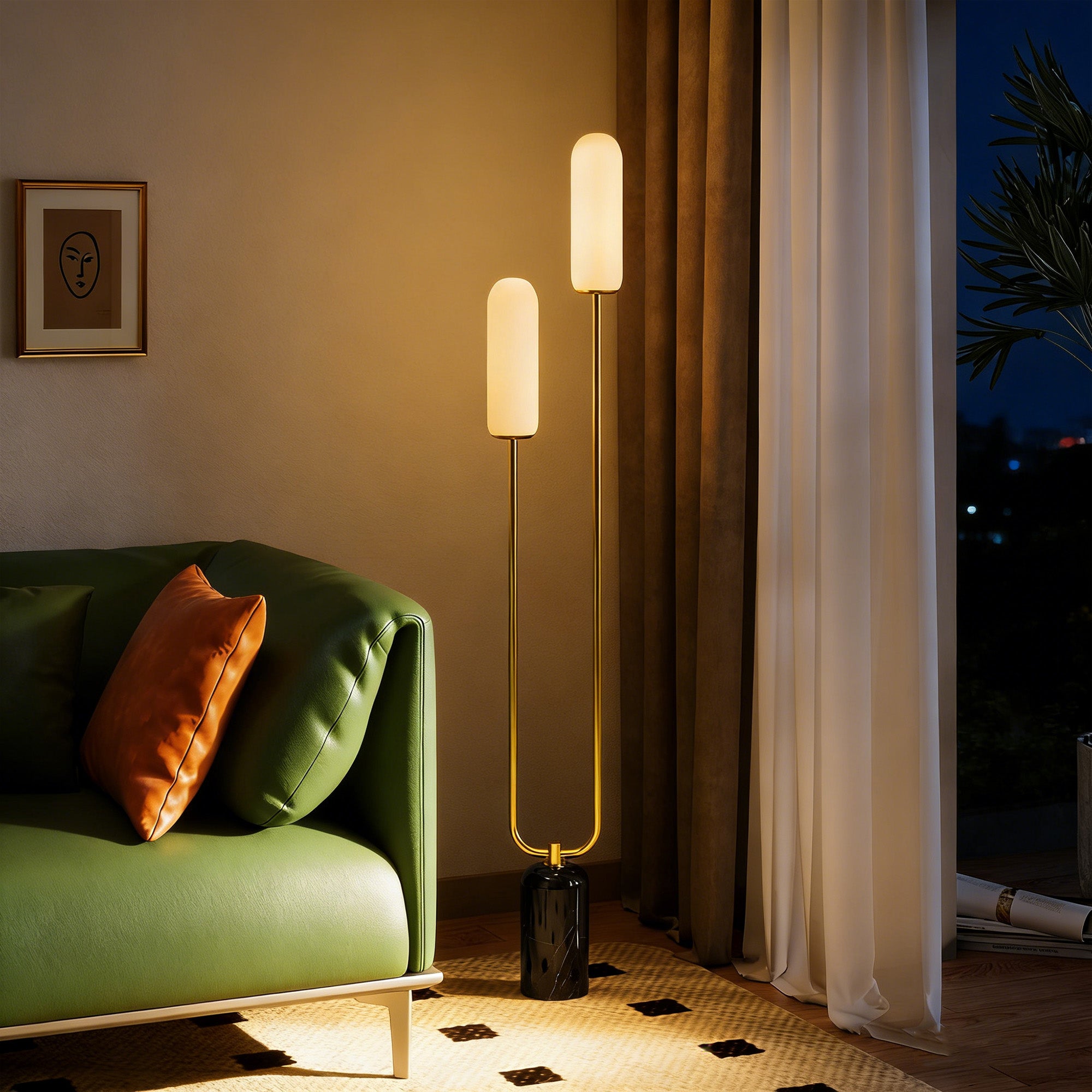 Ce lampadaire moderne utilise une douille E14, compatible avec ...