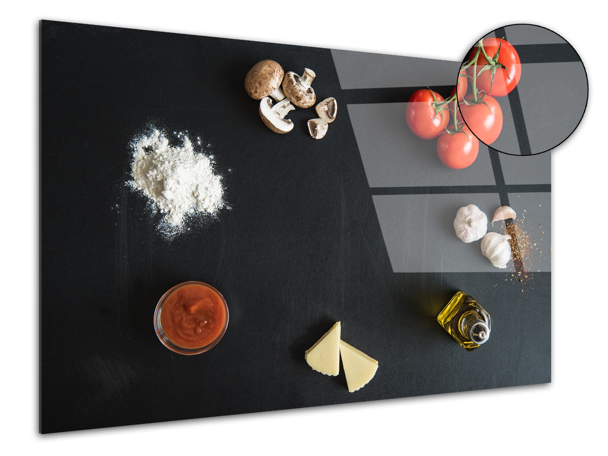 Tableau plexiglas deco cuisine Ingredients Pizza | Leroy Merlin