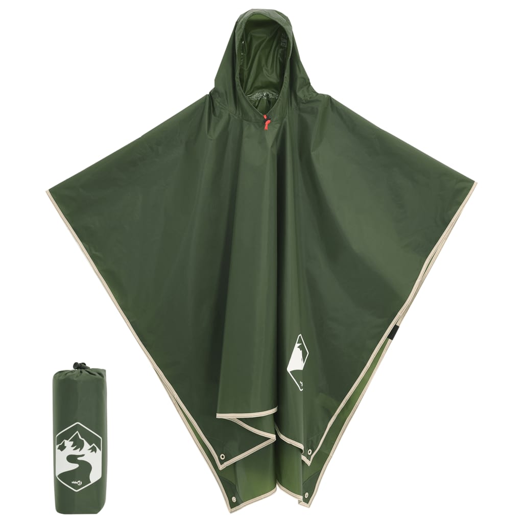 Poncho de pluie avec capuche design 2 en 1 vert 223x145 cm | Leroy Merlin