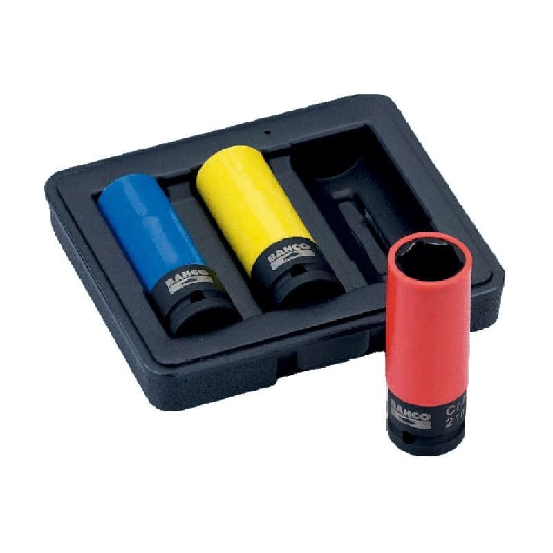 Jeu de 3 douilles à chocs 1/2" pour roues (17-19-21 mm) - BAHCO BWSS12P3 | Leroy Merlin