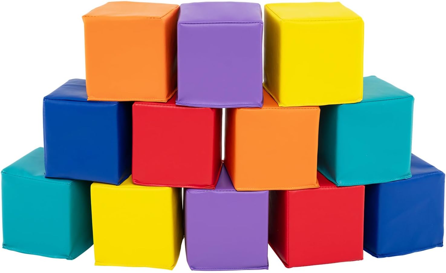 Blocs de construction en mousse, lot de 12 cubes empilables de 14 cm x ...