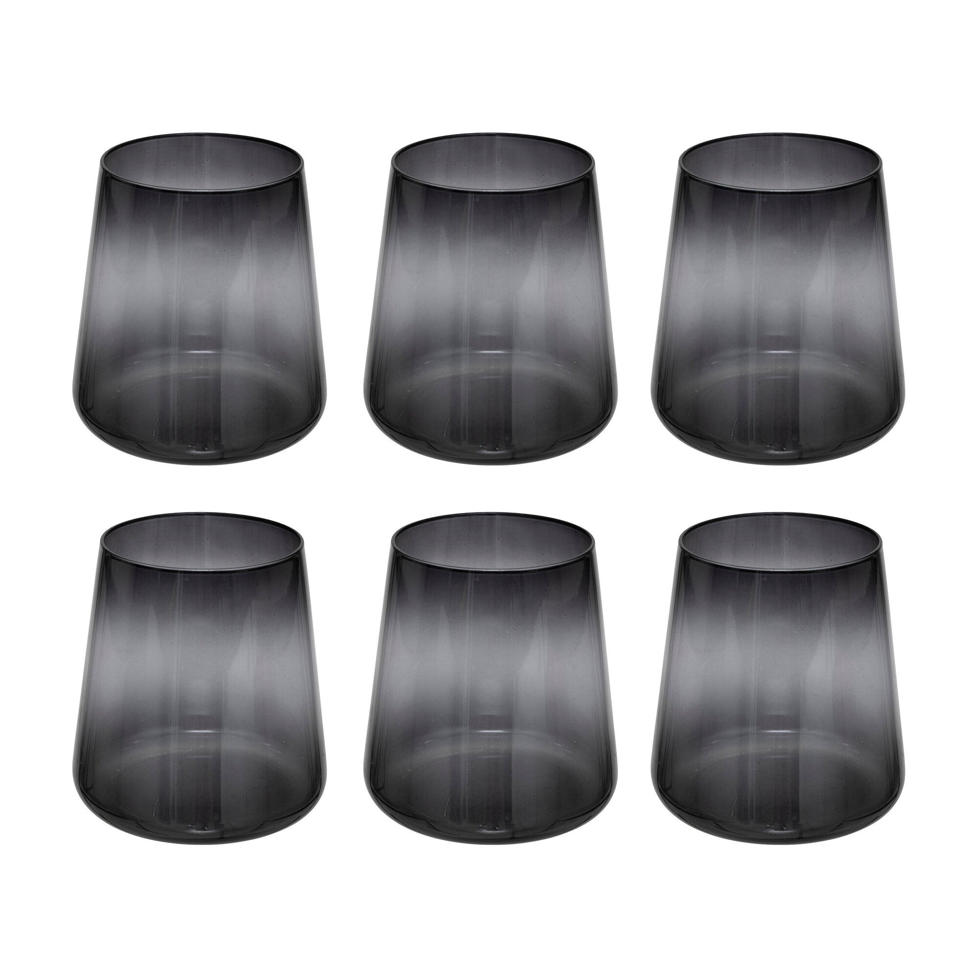 Ensemble de verres bas en verre noir DREAMS, 6 pièces, 380 ml., Secret ...