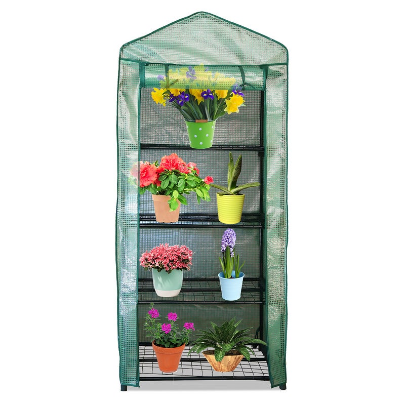 Serre de jardin balcon étagère serre 4 niveaux bâche amovible PE haute ...