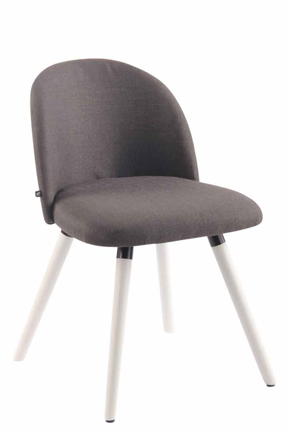 Silla de comedor Nelson en tela blanca gris oscuro | Leroy Merlin