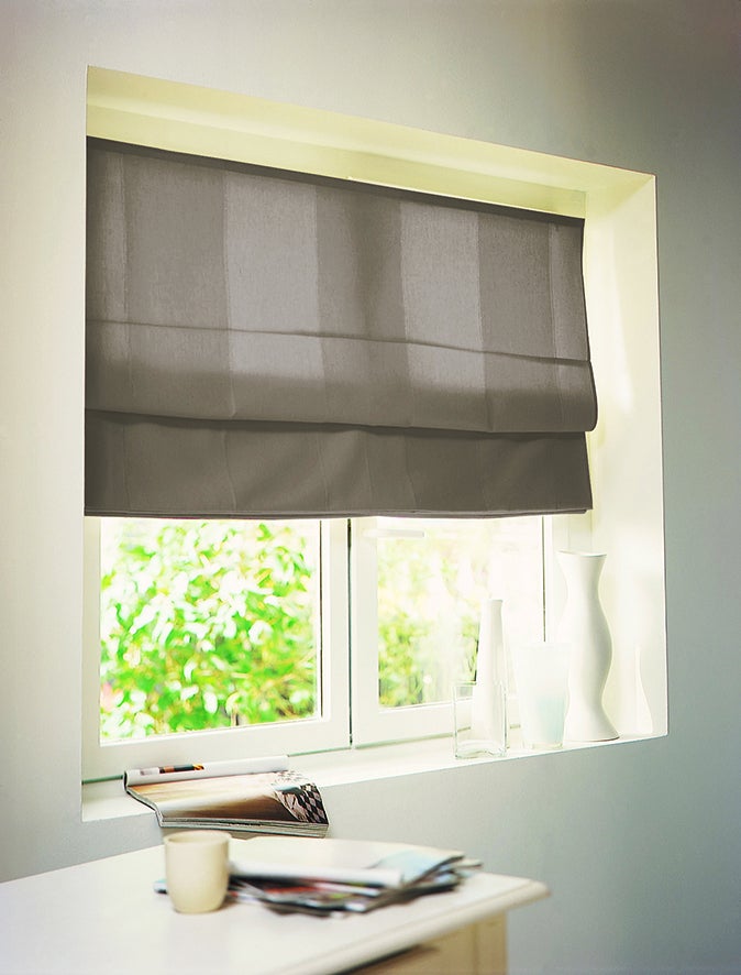 Store Bateau Voile en Lin - Taupe - 100x180 cm - Lin | Leroy Merlin