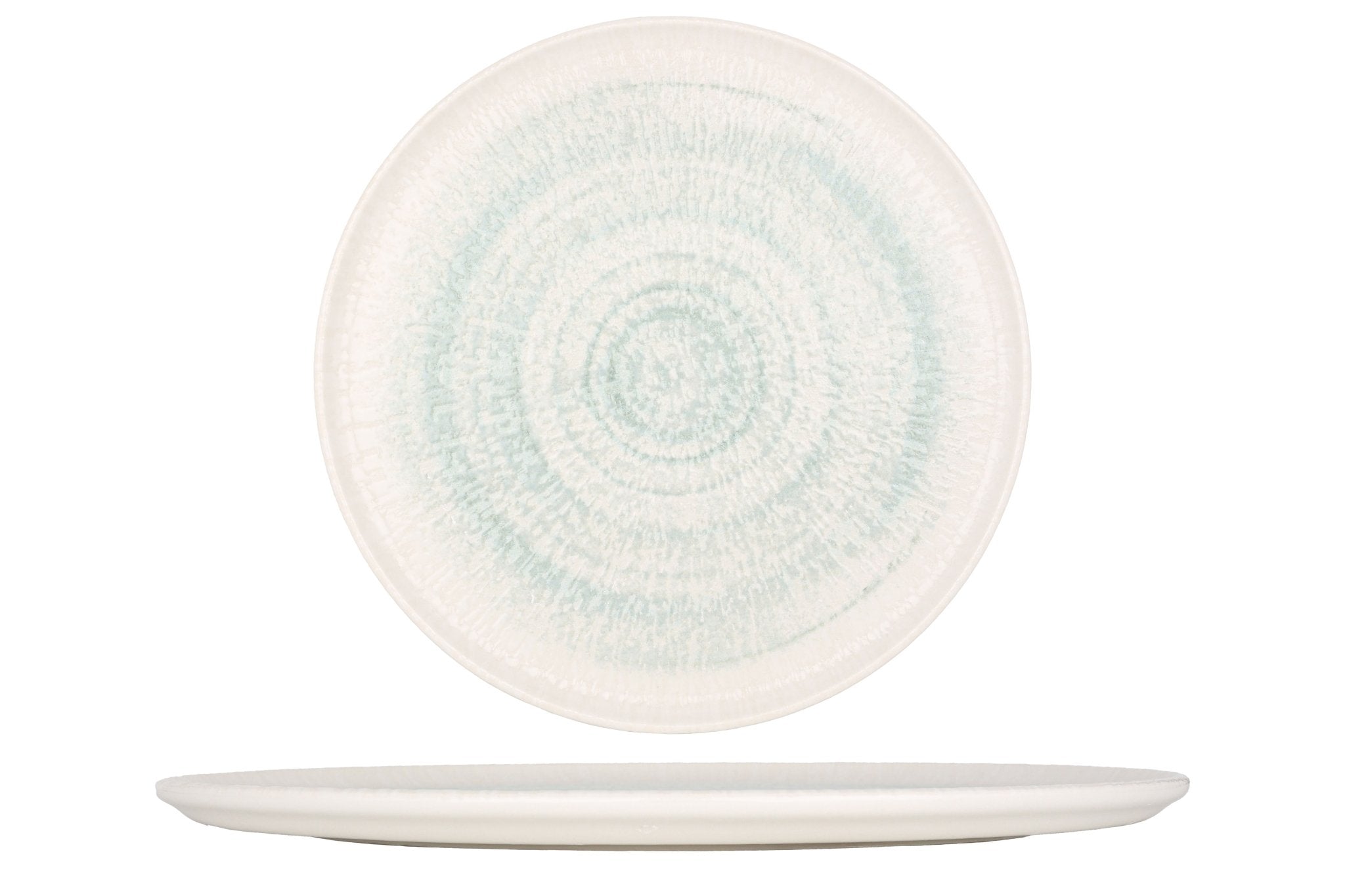 ID Fine Assiette à Pizza - Glacier - Porcelaine - 32 cm - lot de 2 ...