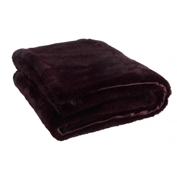Plaid Cutie Polyester Rouge Fonce - L 180 x l 130 x H 3 cm | Leroy Merlin