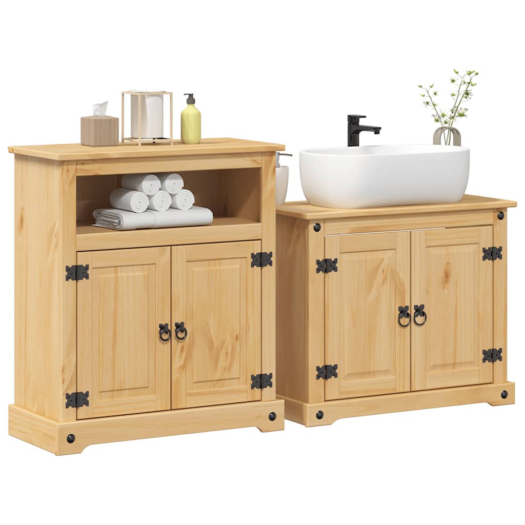 Maison Exclusive - Ensemble de meubles salle de bain 2 pcs Corona bois ...