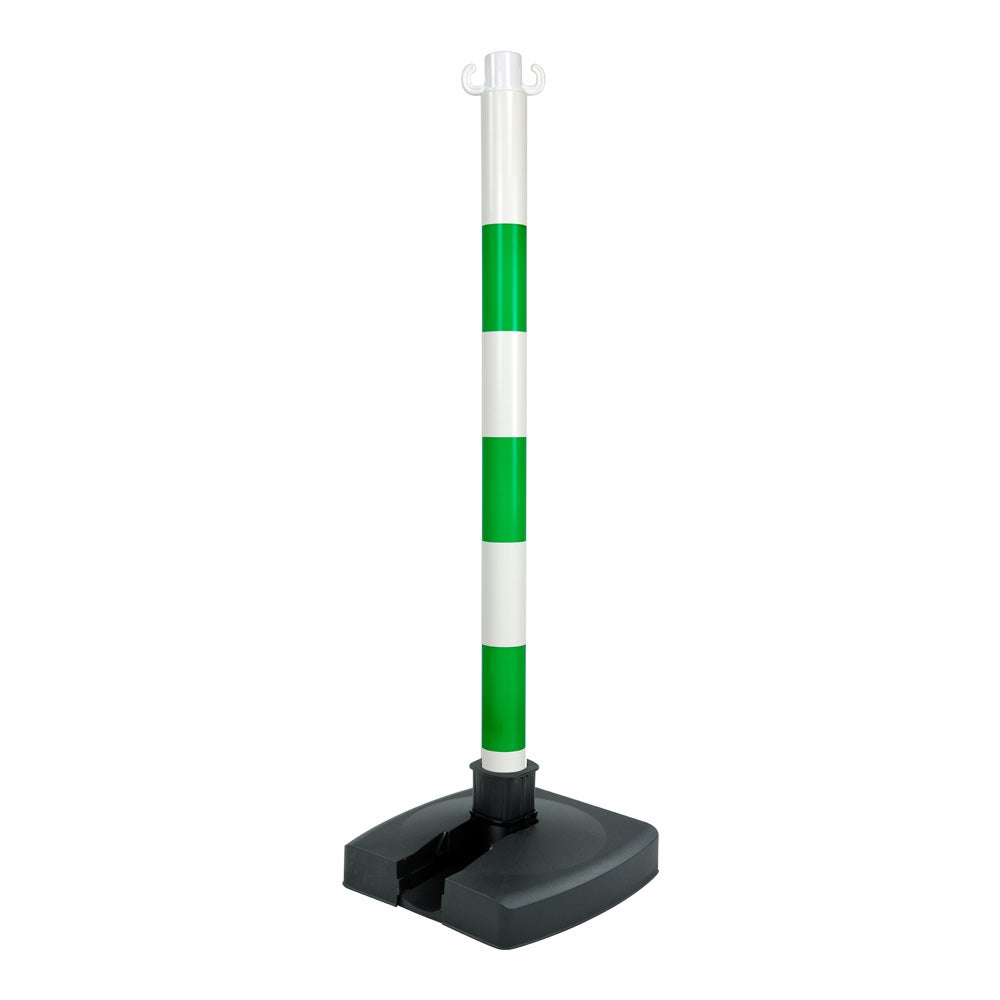 Poteau PVC Vert/Blanc BI-POSE sur socle lesté 4kg - 2002349 | Leroy Merlin