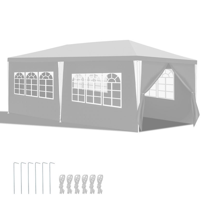 Carpa Gazebo de jardín con paneles laterales extraíbles, ventanas ...