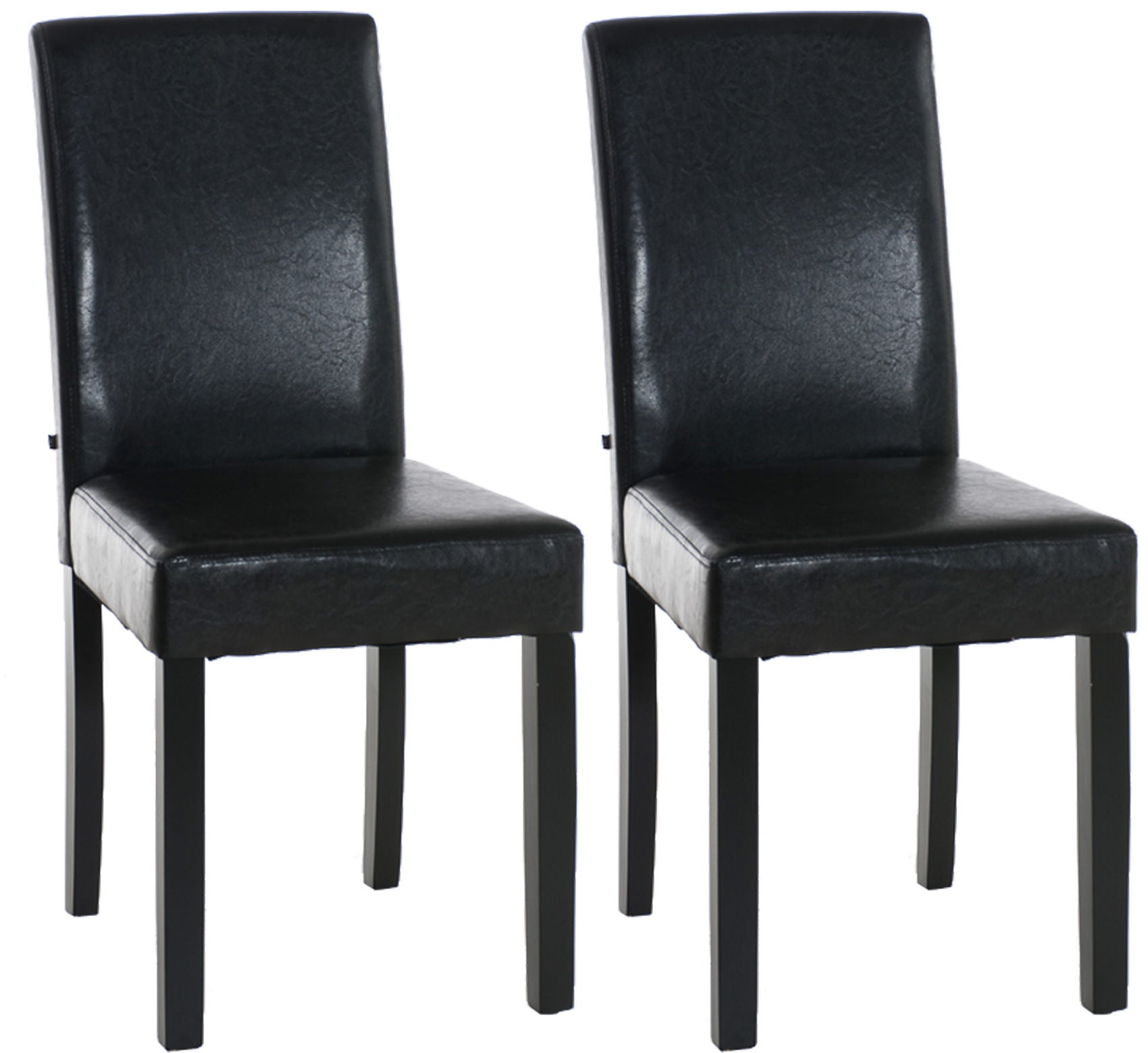 Juego de 2 sillas de comedor Ina negro marrón. | Leroy Merlin