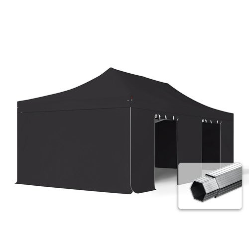 4x8 m Tonnelle Barnum Tente pliante Alu, PES 800, côtés sans fenêtre ...