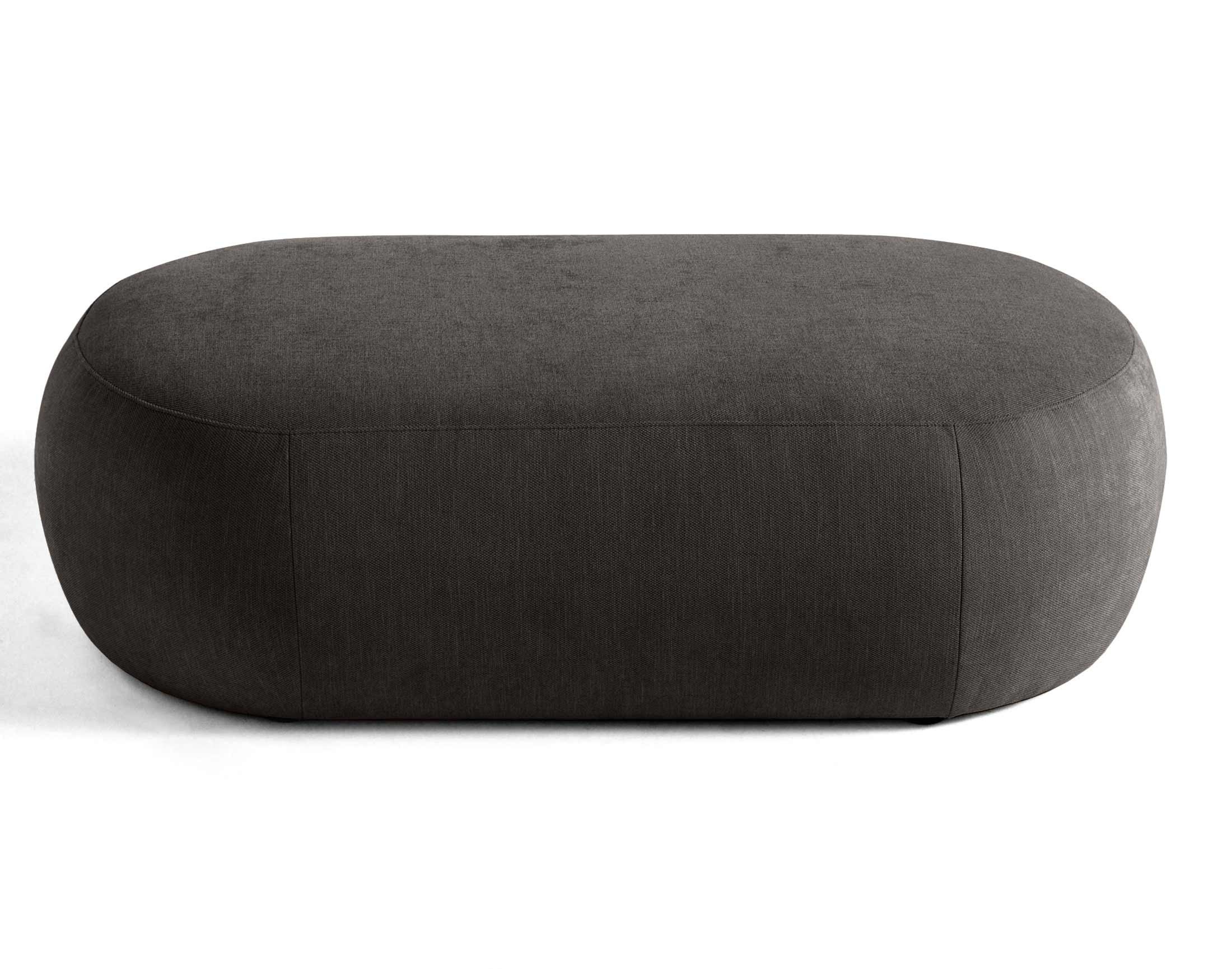Pouf en tissu texturé 149*65*44 cm gris - SANTORINI - Best Mobilier ...