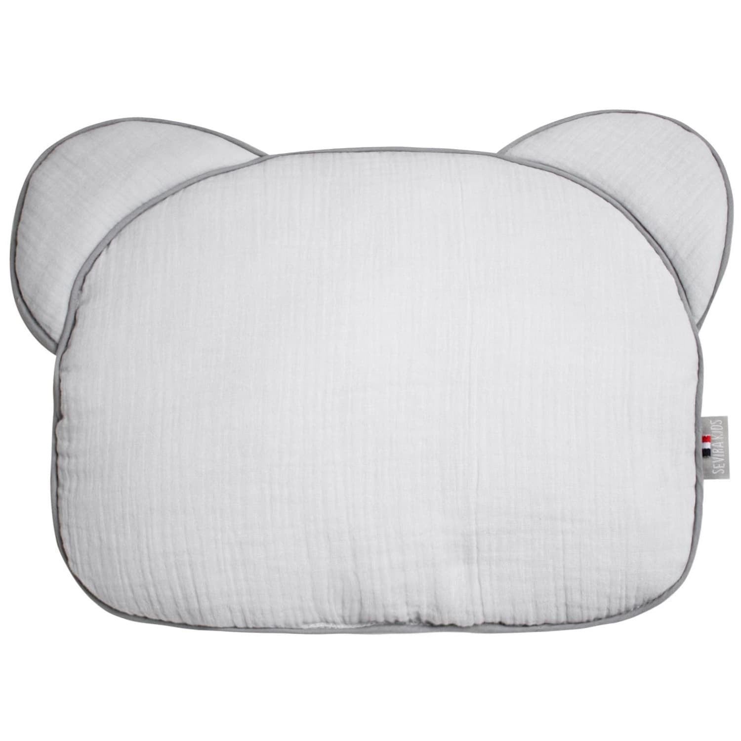 Oreiller bébé plat ourson en gaze de coton, Jeanne 27 x 35 cm | Leroy ...