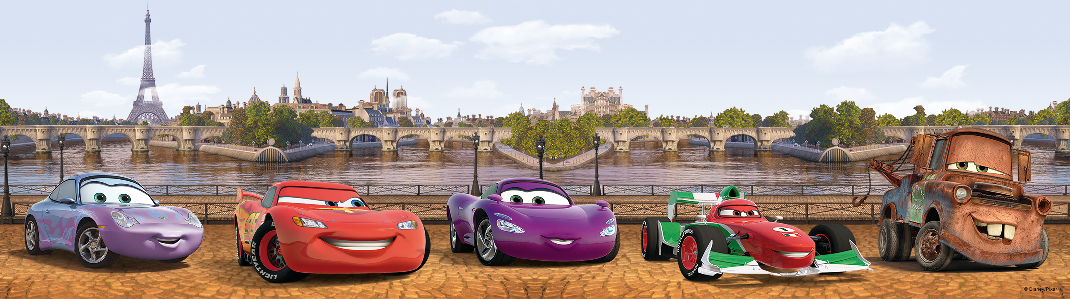 Cenefa autoadhesiva Cars marrón y azul - 14 x 500 cm - Disney | Leroy Merlin