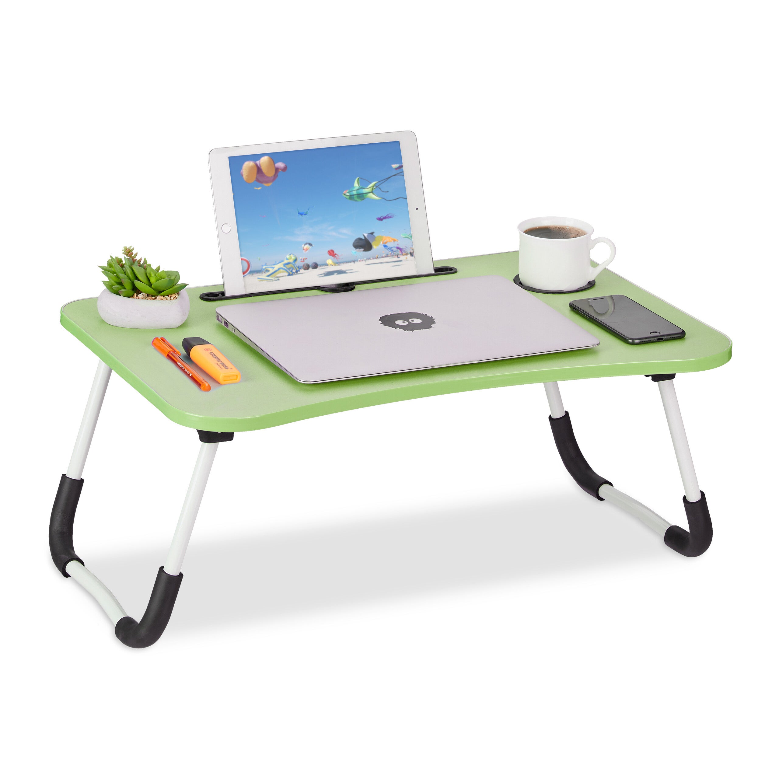 Relaxdays Table lit et canapé ordinateur portable, porte-tablette ...