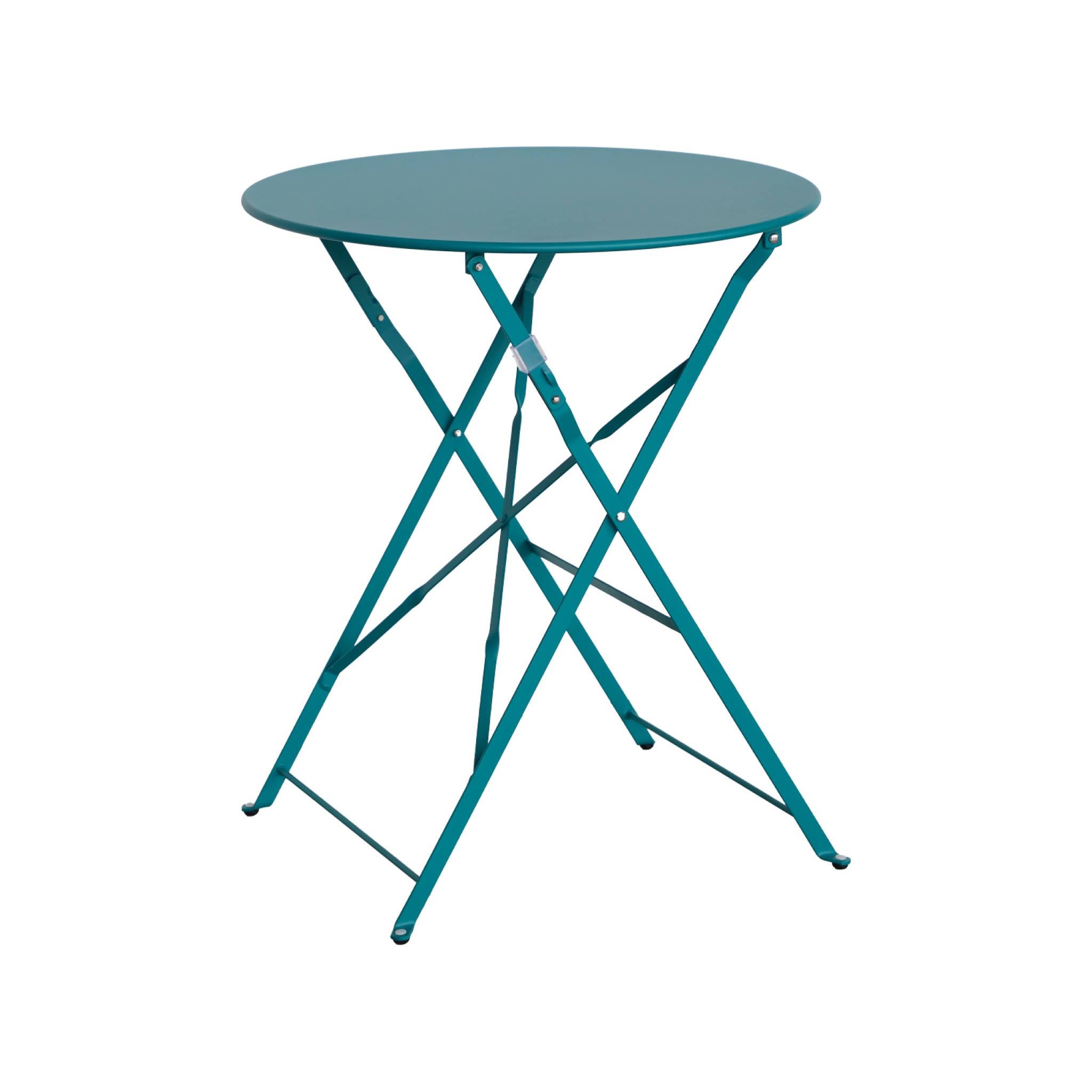 Table de jardin bistrot ronde Ø60cm pliable en acier thermolaqué EMILIA ...