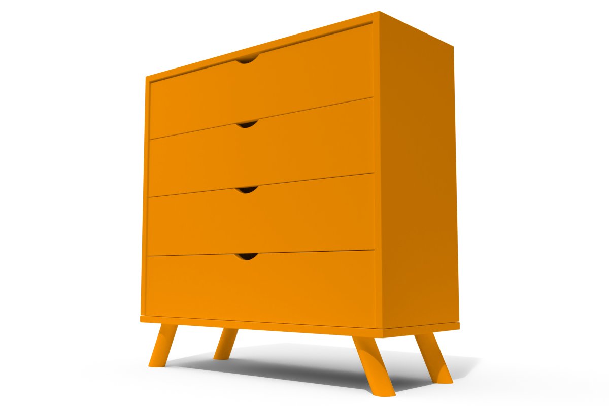 Commode Scandinave en bois massif Viking Orange / cuivré | Leroy Merlin