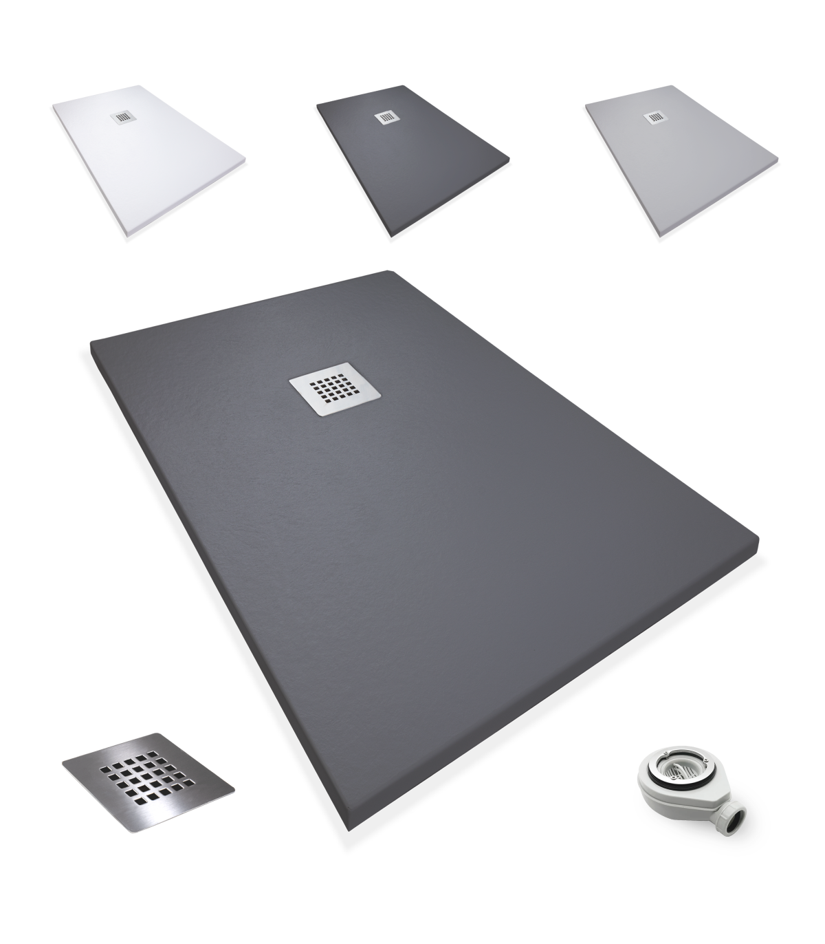 El Baño Moderno - Plato de ducha Rota | Textura pizarra | carga mineral ...