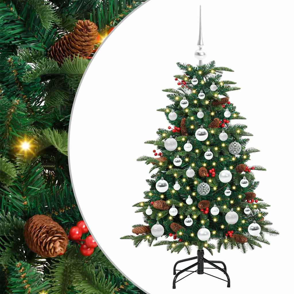 Árbol de Navidad | Árbol de fiestas artificial Verde 120 cm PVC, Metal ...