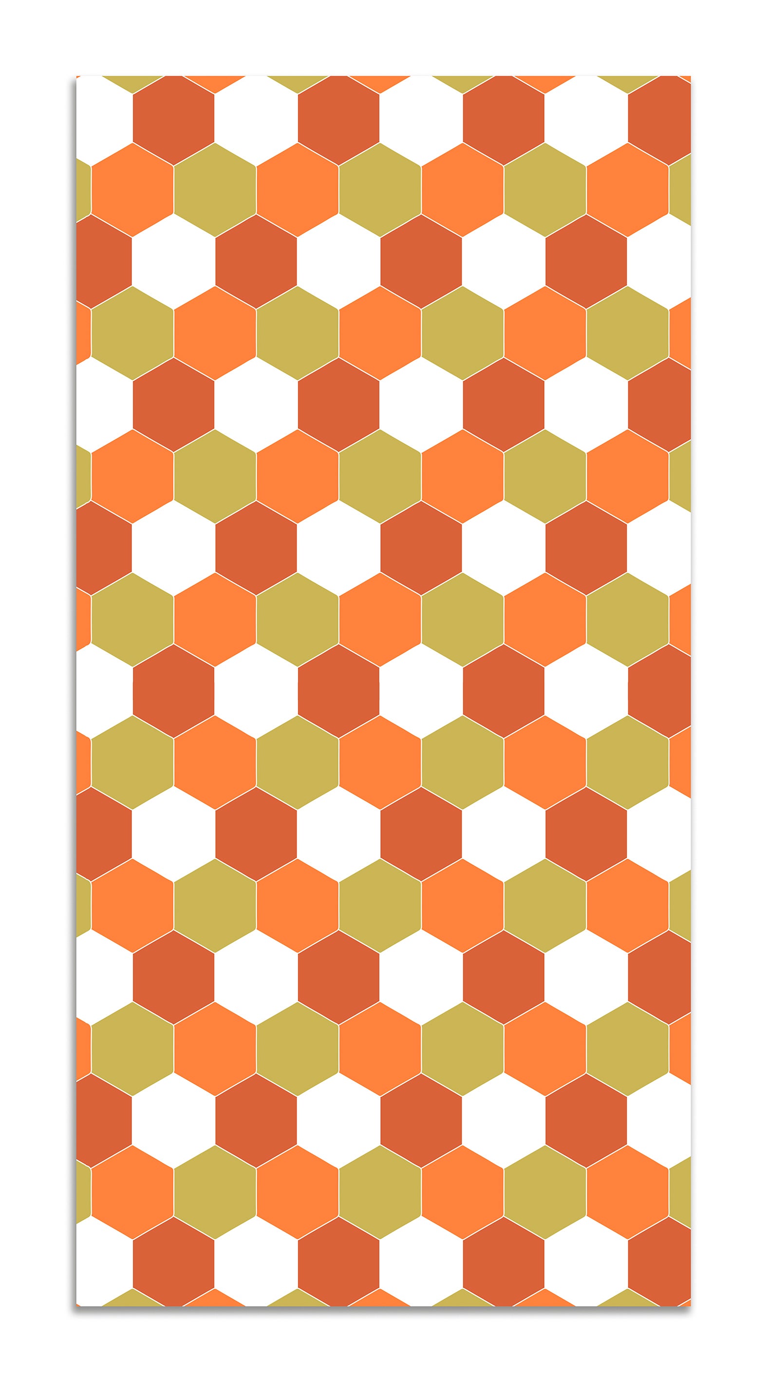 Panorama Tapis du Sol - Modèle Mosaïque Hexagones de Ton Orange 160x230 ...
