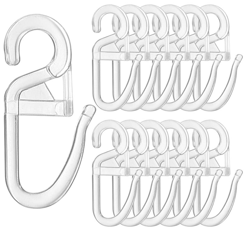 15x30mm 100 Pcs Crochets à Rideaux avec Œillets Crochet Rideau de ...