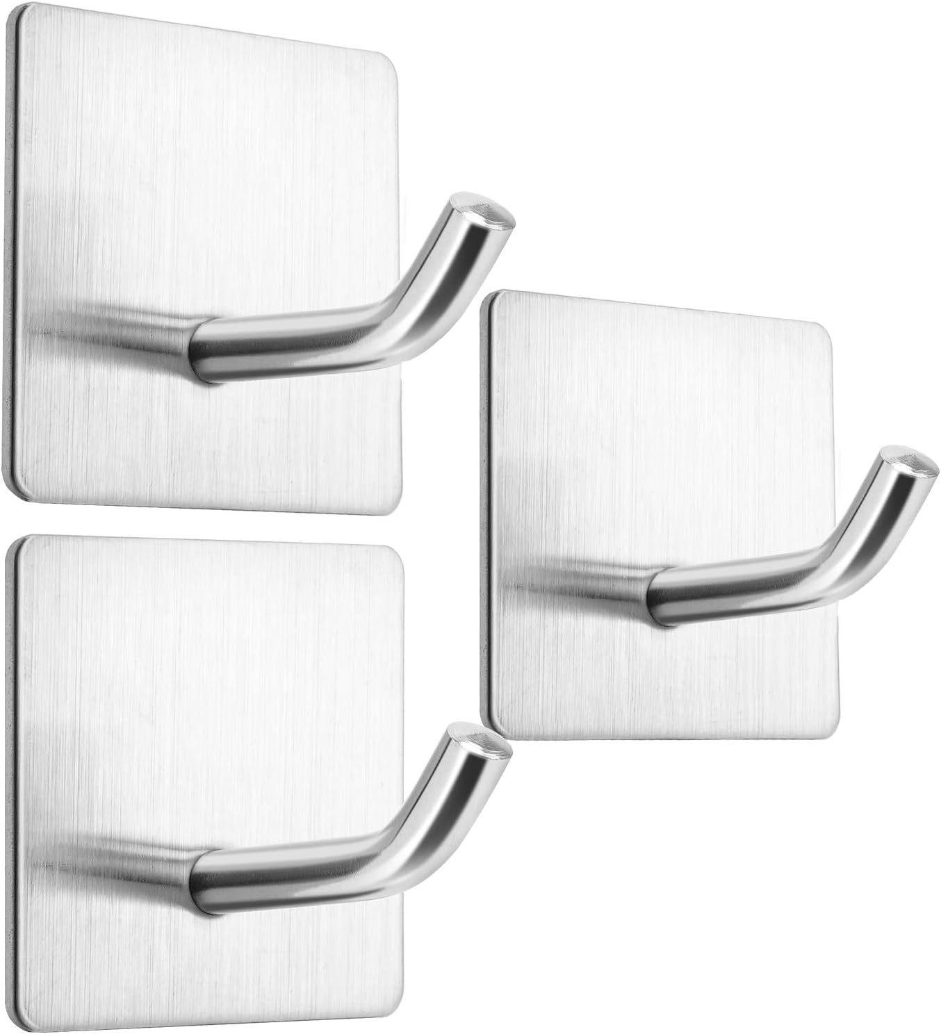 Lot de 3 crochets auto-adhésifs robustes et amovibles en acier ...